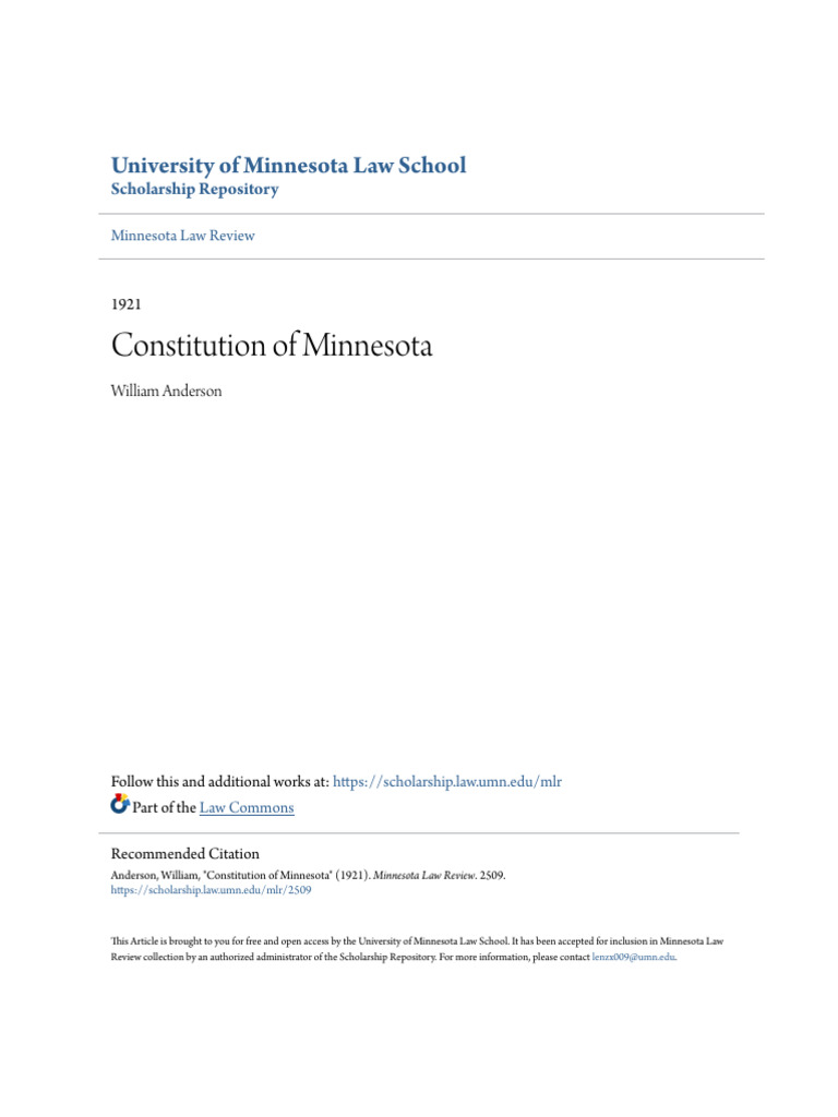 Constitution of Minnesota | PDF | Minnesota | Democratic Party (United ...