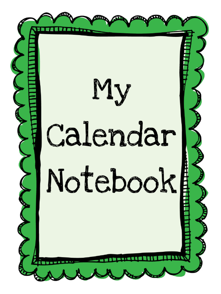 Calendar Notebook Binder 1 | PDF