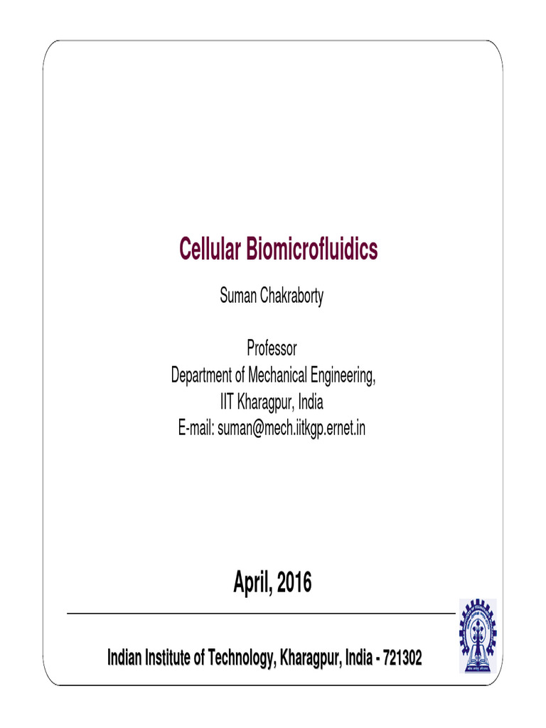 cellular-Biomicrofluidics | PDF | Microfluidics | Red Blood Cell