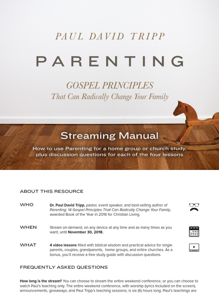 Parenting Insights from Paul David Tripp | PDF | Paul The Apostle ...