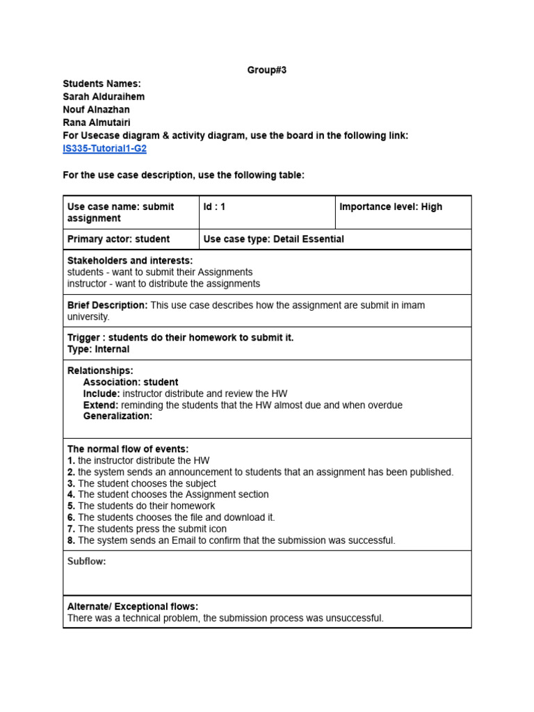 IS335 Tutorial1 UC Description G2 | PDF
