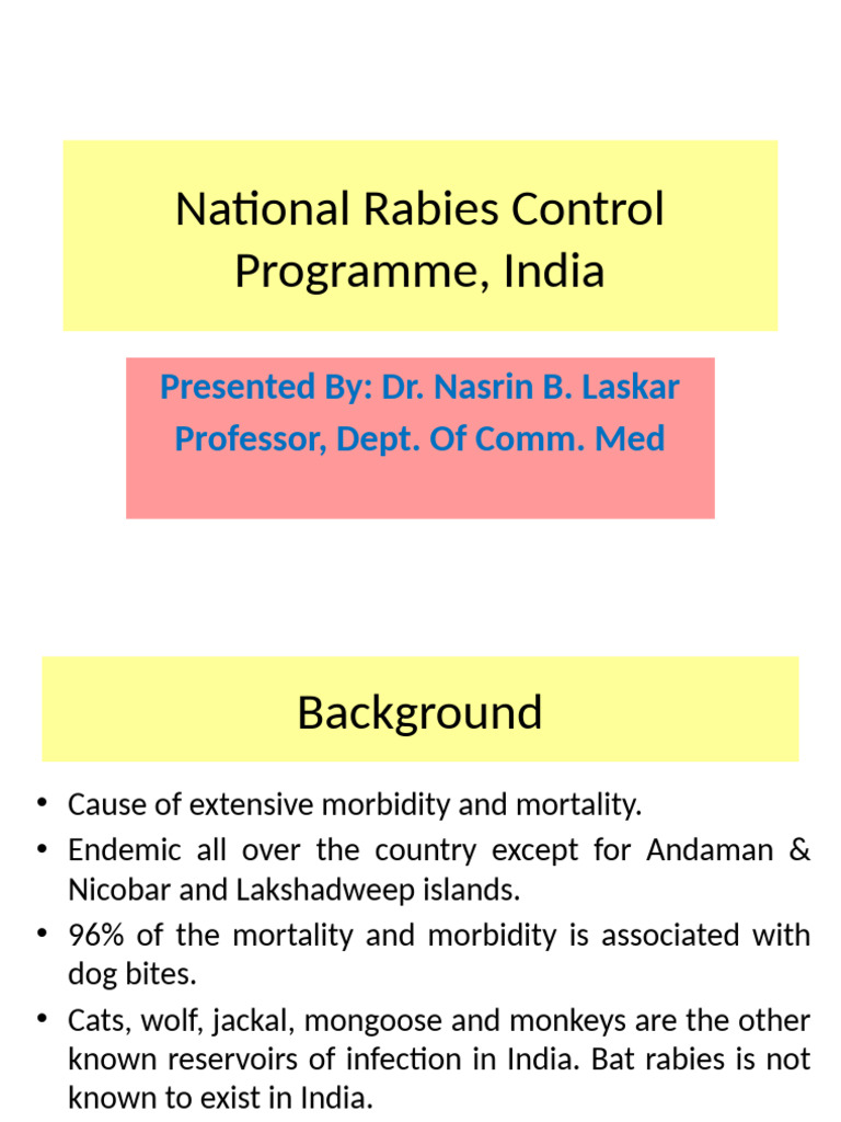 National Rabies Control Programme 2021 | PDF | Rabies | Vaccines
