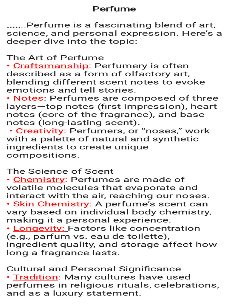 Health Risks of Perfume Use | PDF | Perfume | Odor