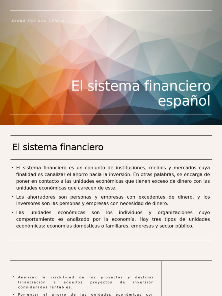 Funciones y productos del sistema financiero | PDF | Bancos | Sistema ...
