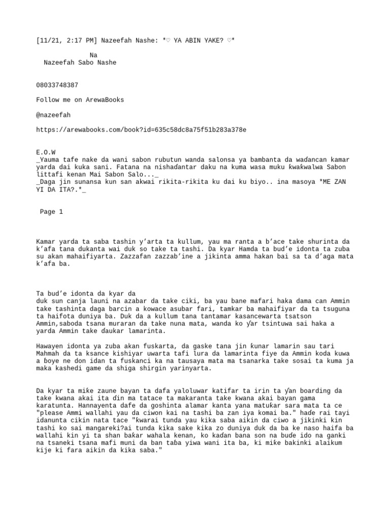 YA ABIN YAKE free pages | PDF