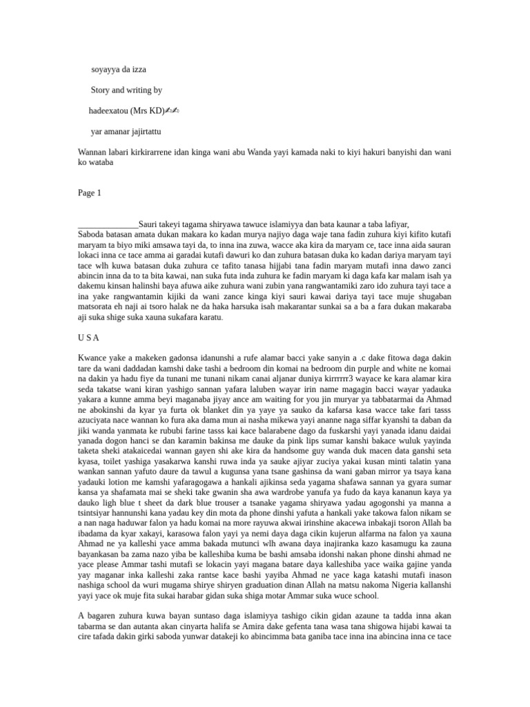 Soyayya Da Izza Complete by Mrs Kd | PDF