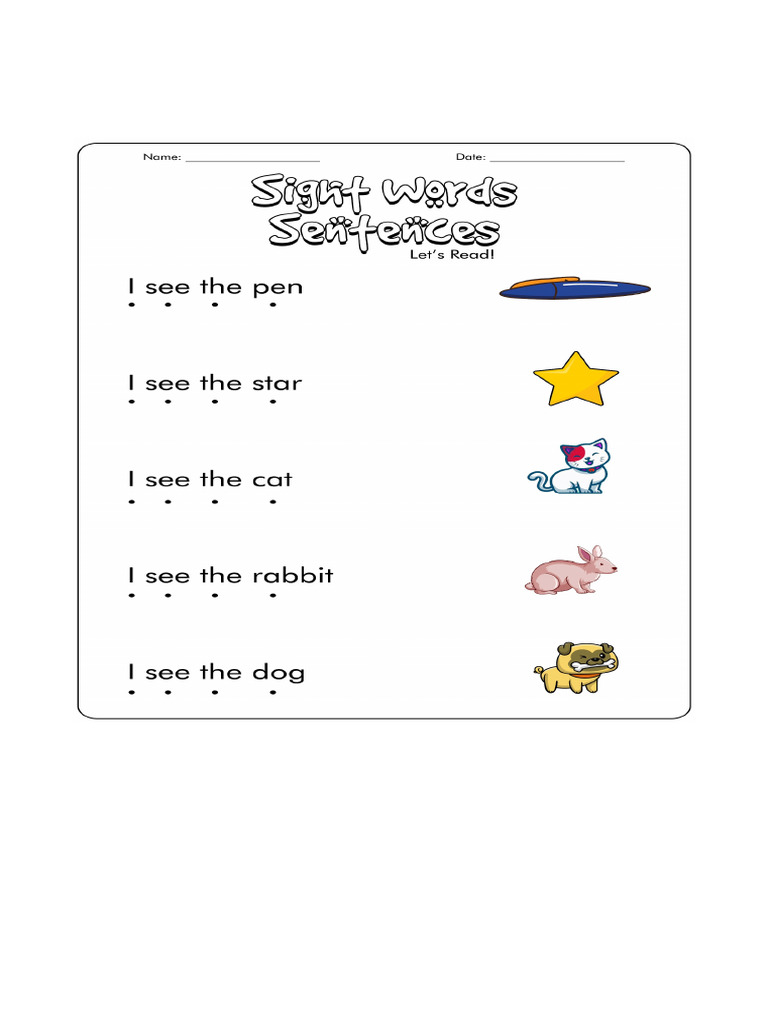 Simple Sentences | PDF