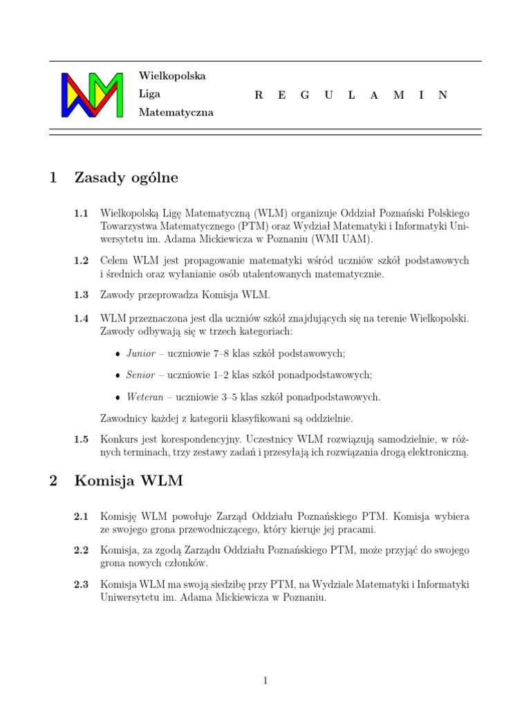 Regulamin | PDF