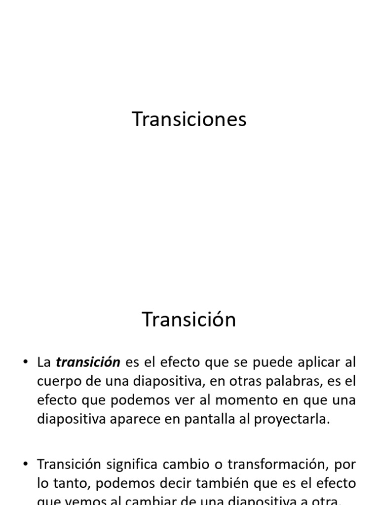 PowerPoint 05 Transiciones | PDF | Microsoft PowerPoint | Software