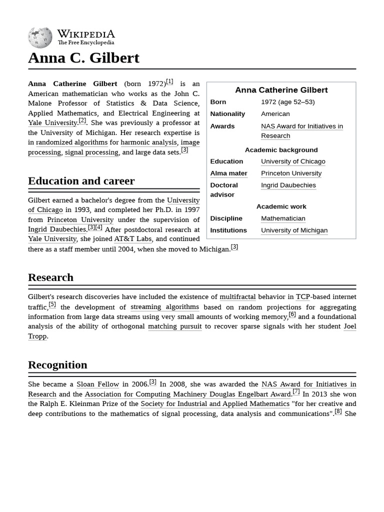 Anna_C._Gilbert | PDF | Applied Mathematics | Mathematics