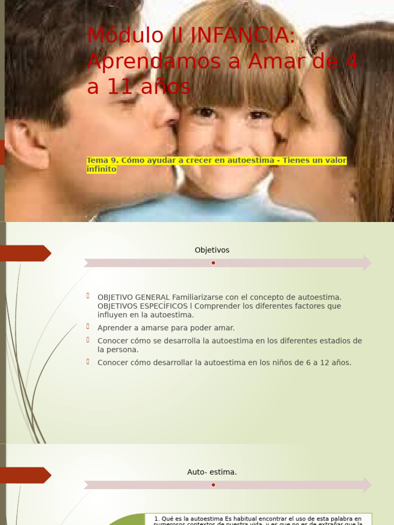 Módulo II INFANCIA Tema 9 Autoestima | PDF | Autoestima | Amor