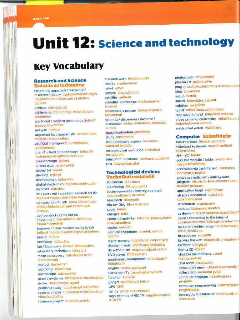 Emelt Vocab Science&Technology | PDF