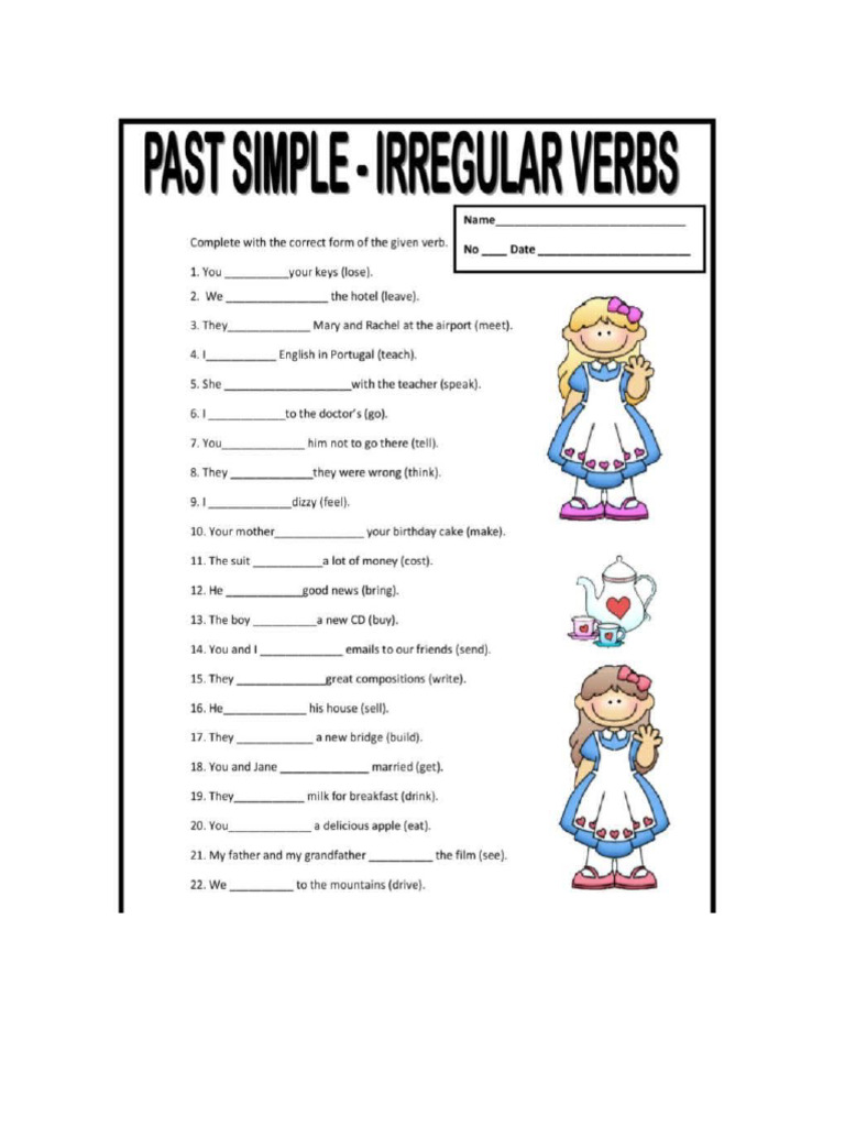 past simple irregulars verbs | PDF