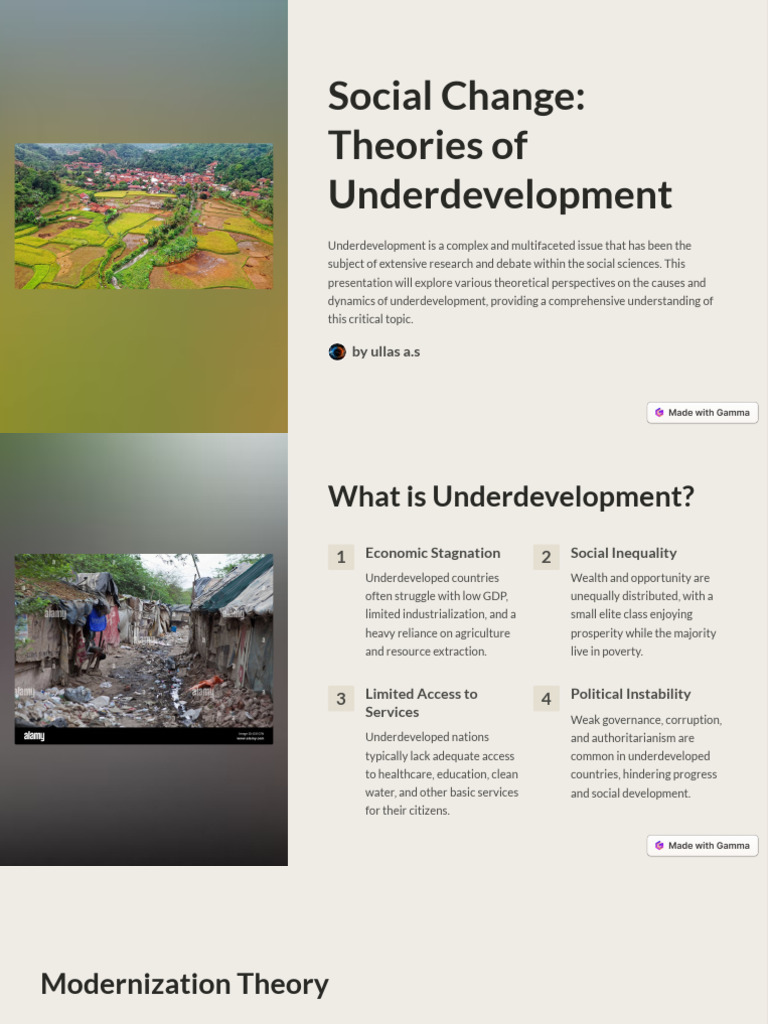 Social Change Theories of Underdevelopment | PDF | World Systems Theory ...