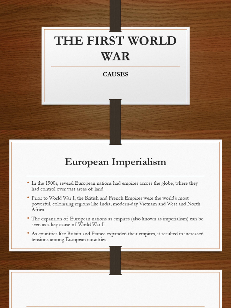 The First World War Causes | PDF | World War I | Central Powers