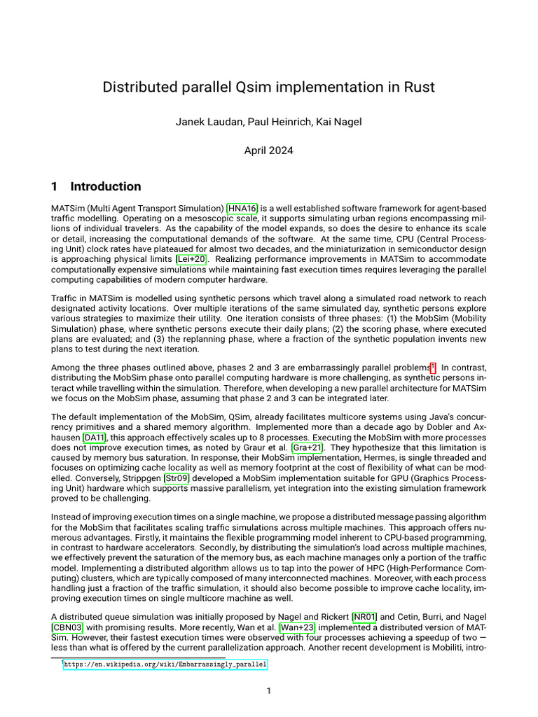 Laudan Et Al 2024 Distributed Qsim Rust | PDF | Message Passing ...