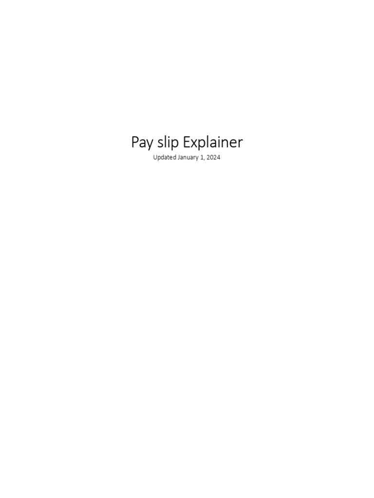 Payslip Explainer Guide | PDF | 401(K) | Payroll