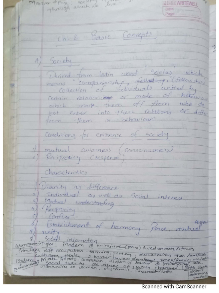 Chapter 2 Basic Concepts in Sociology (1) | PDF