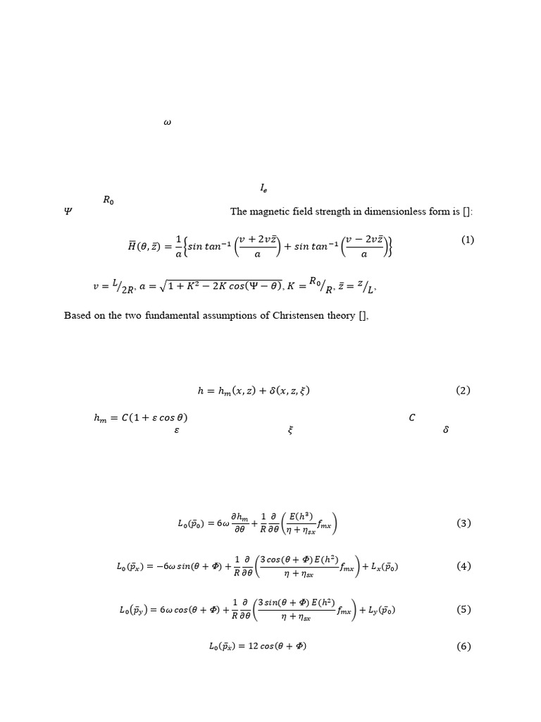 20250104-Model and formulation | PDF | Fluid Dynamics | Physics