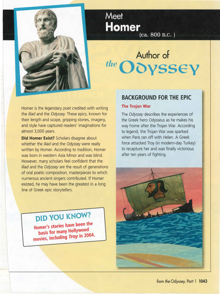 The Odyssey | PDF | Homer | Odyssey