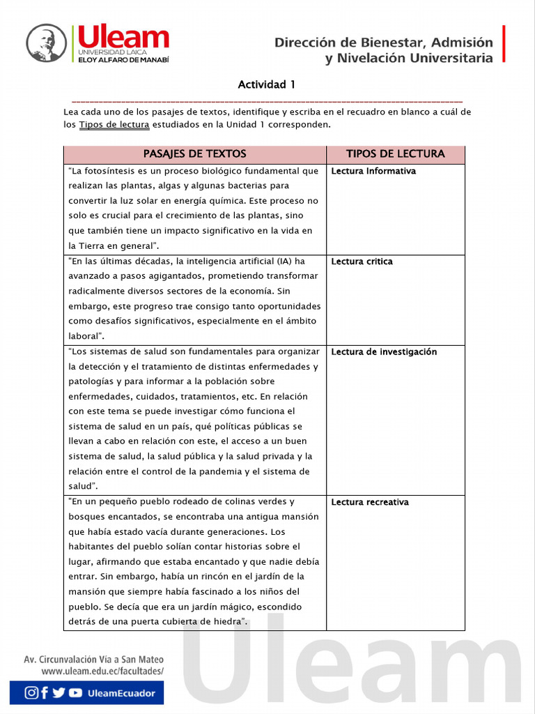 U1 - TA1 - Actividades 1,2,3 | PDF | Pasteles | Compost