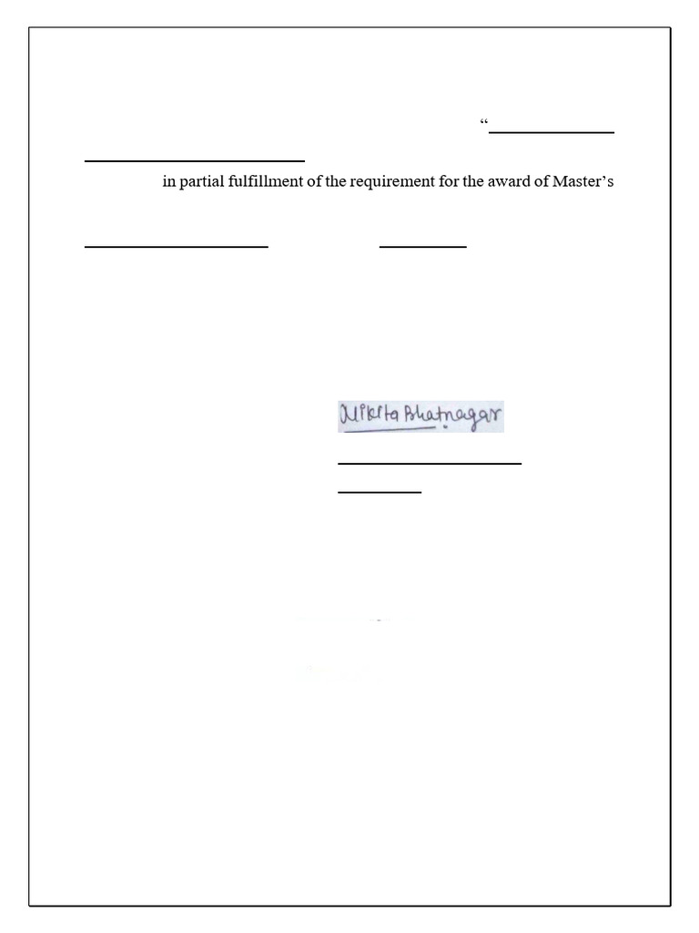 Certificate of Originality: in World Politics" | PDF