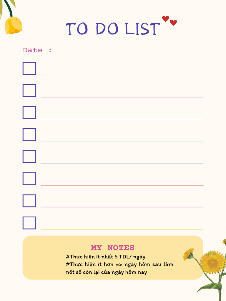 Beige Clean To Do List Planner | PDF