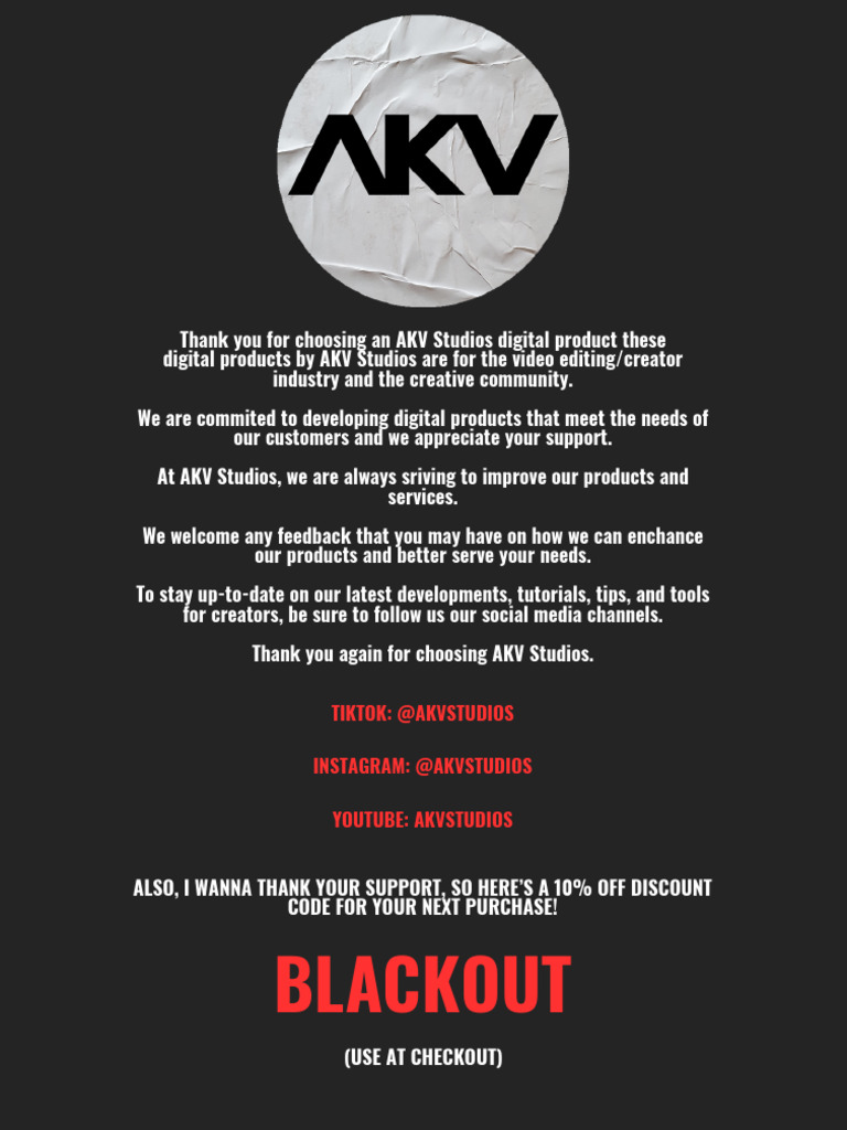 AKV Studios Digital Products Guide | PDF