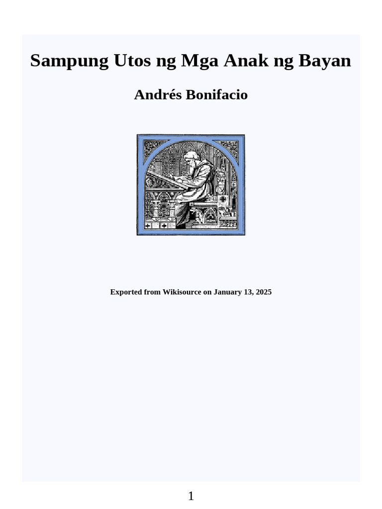 Sampung Utos NG Mga Anak NG Bayan | PDF