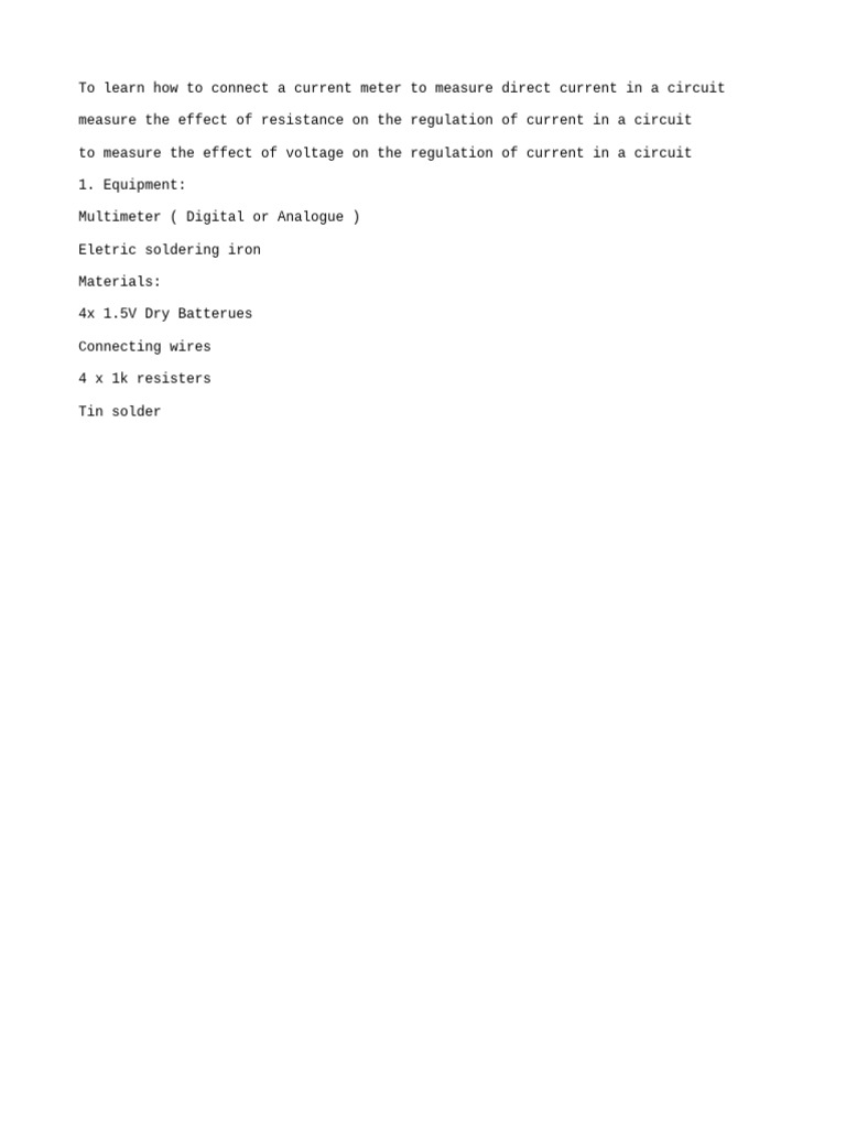 Direct Current Measurement Guide | PDF
