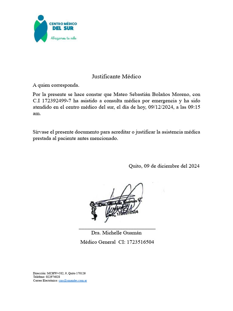 CertificadoMedico.BolañosMateo | PDF CertificadoMedico.BolañosMateo | PDF