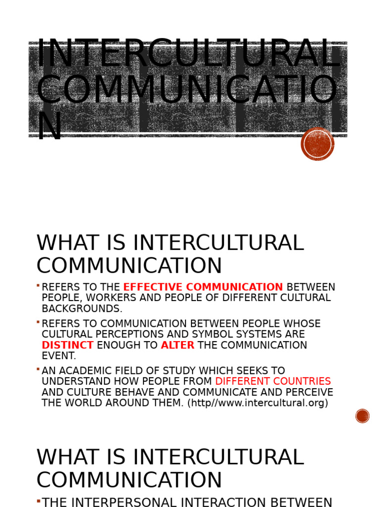Intercultural Communication | PDF | Communication | Cross Cultural ...