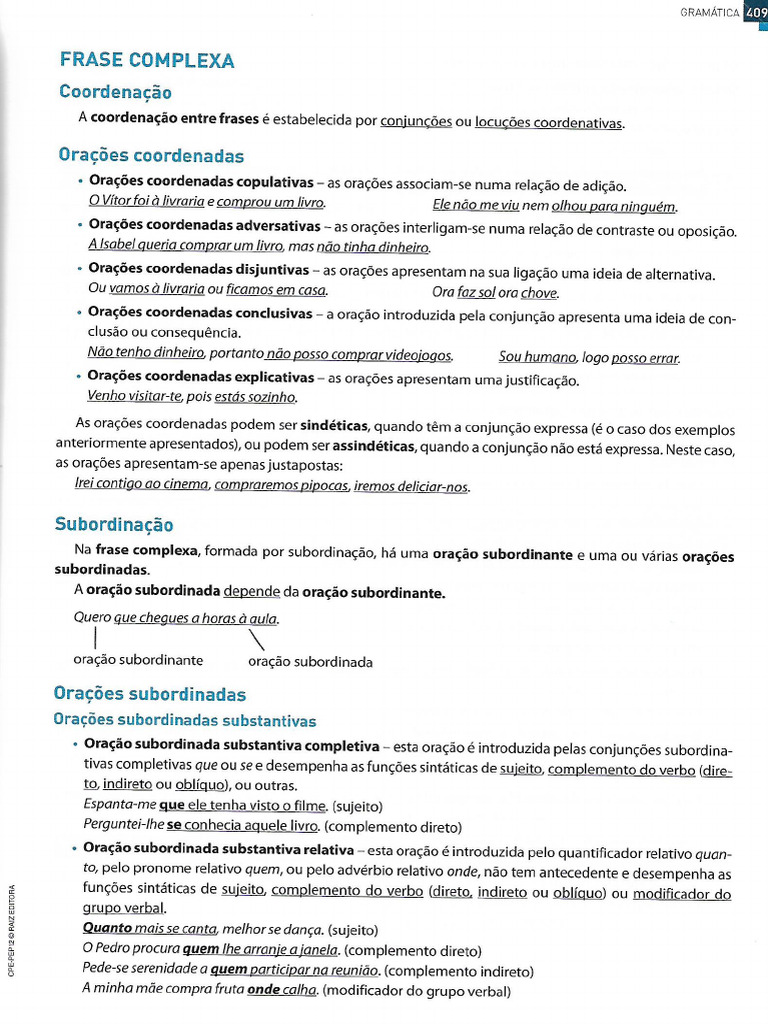 Coordenação e Subordinação 1 | PDF