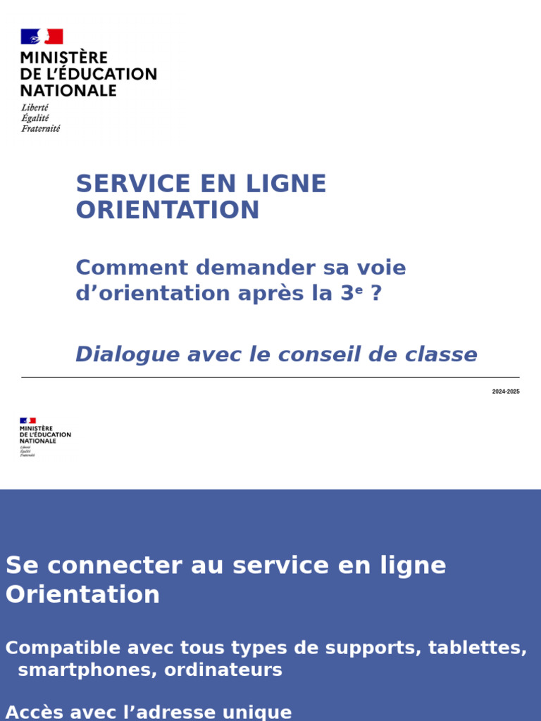 2024-2025 Orientation Phase-provisoire 3e.power Point | PDF | Informatique