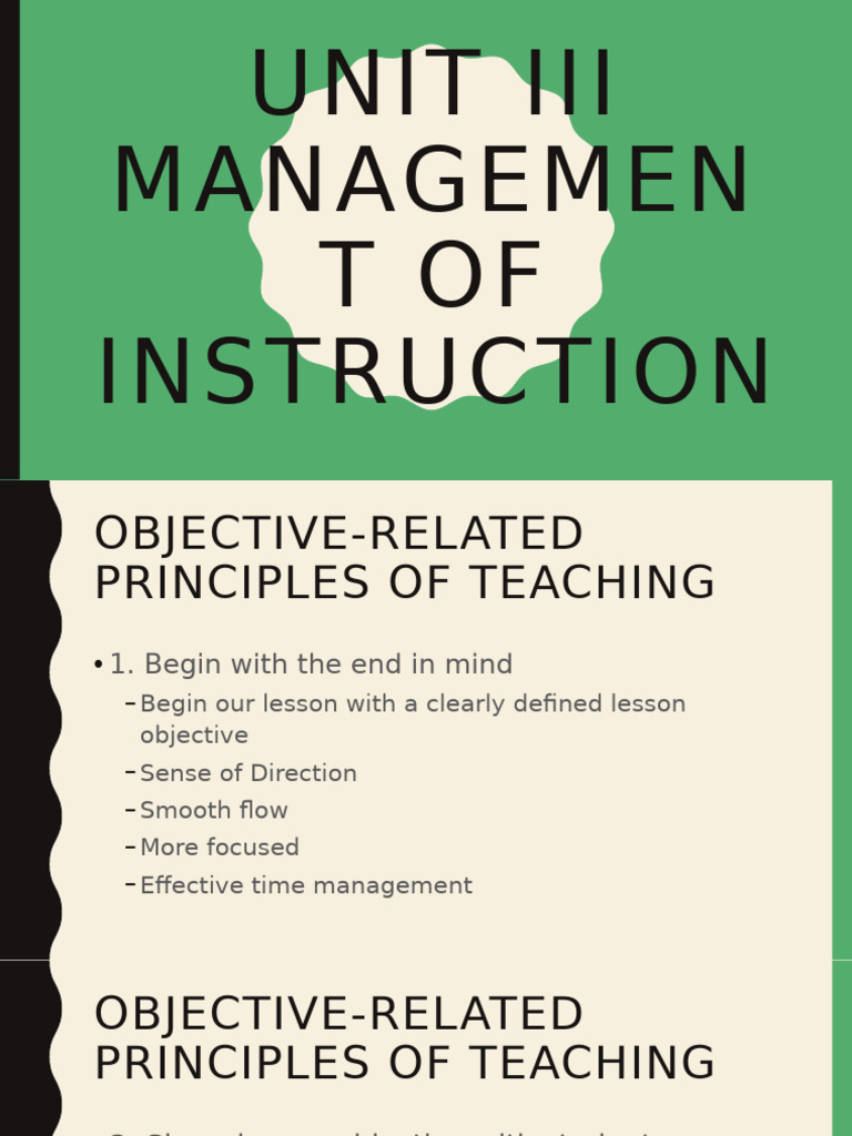 Principles of Effective Teaching Objectives | PDF | Affect (Psychology ...