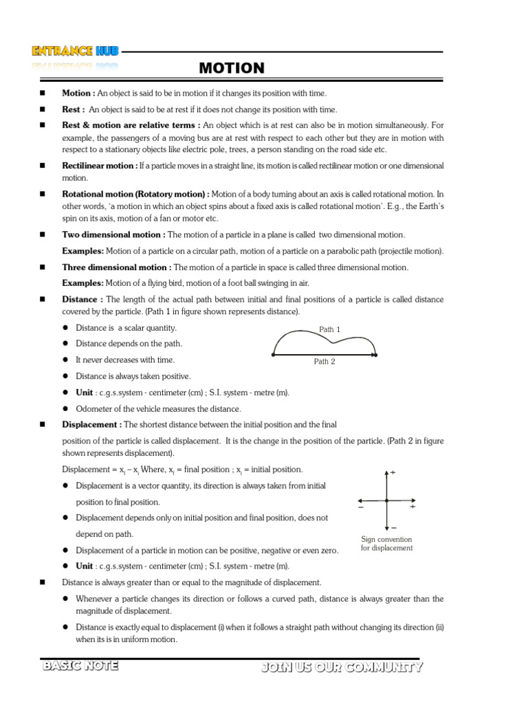 Physics G-9 Chapter 2 @EntrancehubEthiopia | PDF | Acceleration | Velocity