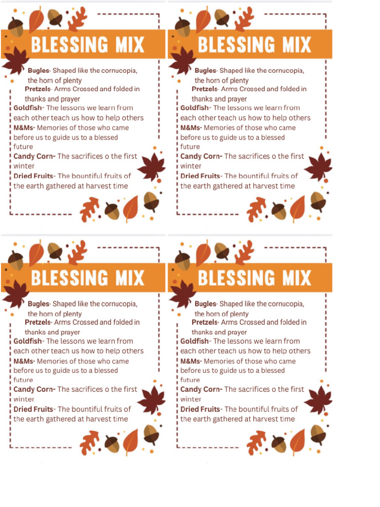 Blessing Mix | PDF