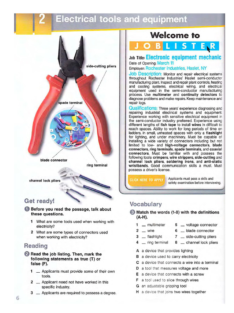 Week 2 - Electrical Tools and Equipment_2 | PDF