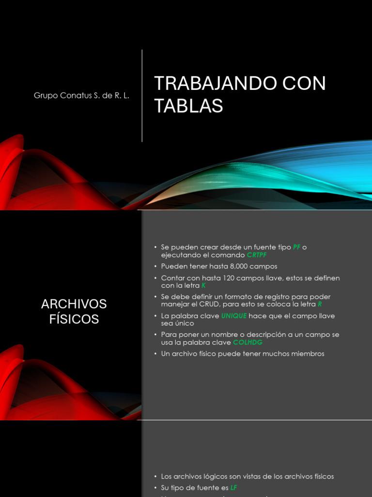 Trabajando con Tablas | PDF | SQL | Gestión de datos