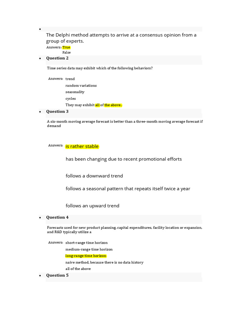 FINAL EXAM PRF MASTAFA .... | PDF | Forecasting | Moving Average