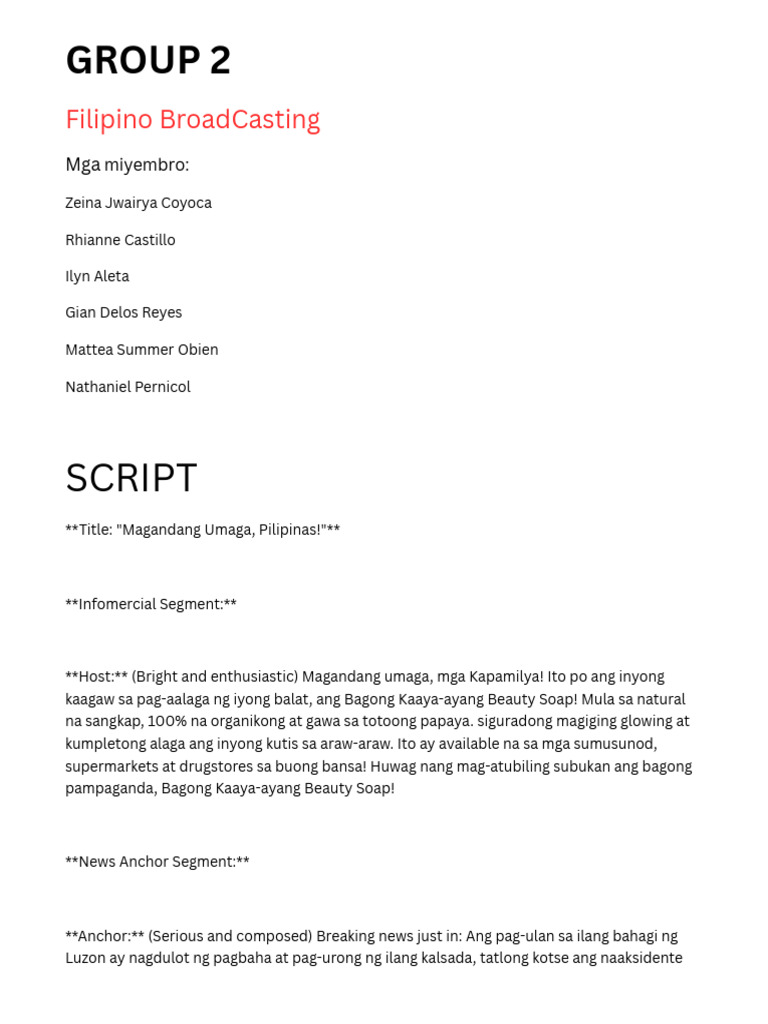 Group 2: Script | PDF