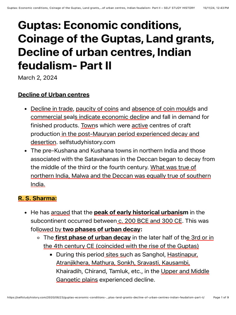 Guptas- Economic conditions, Coinage of the Guptas, Land grants ...