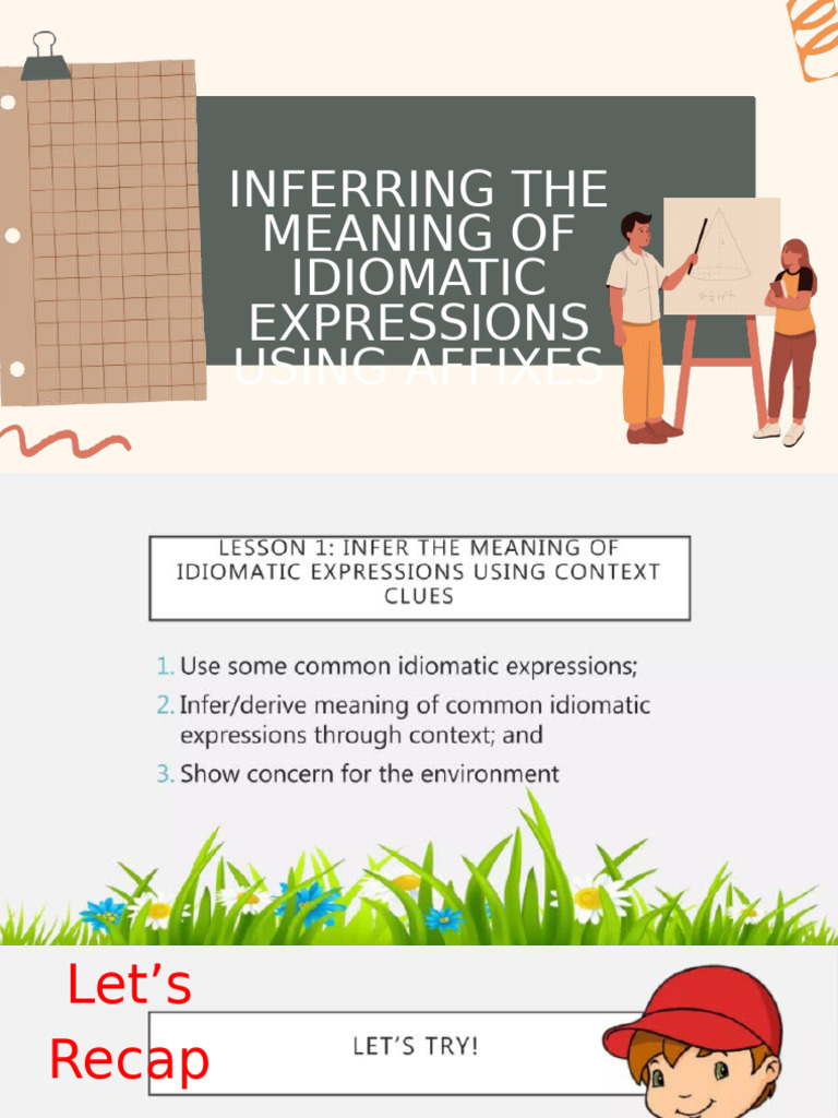 Inferring the Meaning of Idiomatic Expressions Using Affixes | PDF