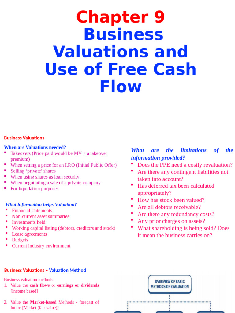 9. Valuations and Use of Free Cash Flow-2 | PDF | Bonds (Finance) | Valuation (Finance)