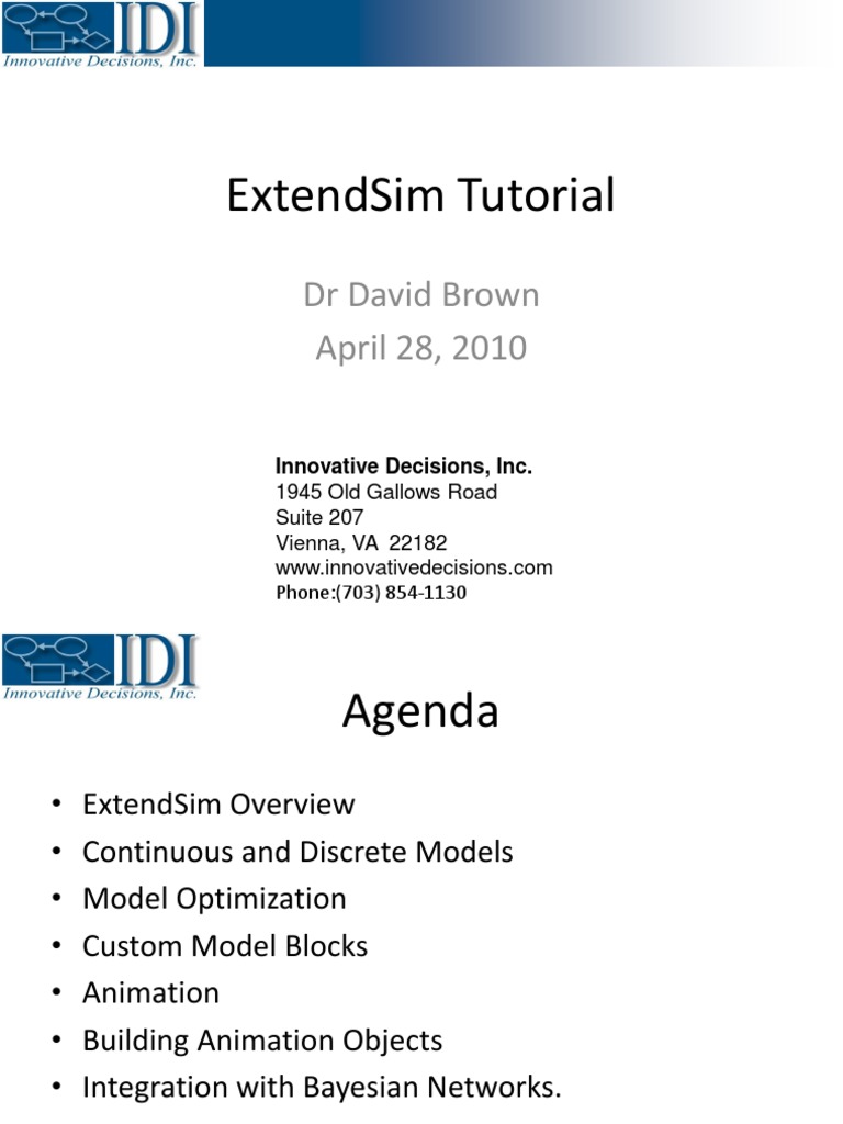 ExtendSim Seminar | PDF | Bayesian Network | Mathematical Optimization