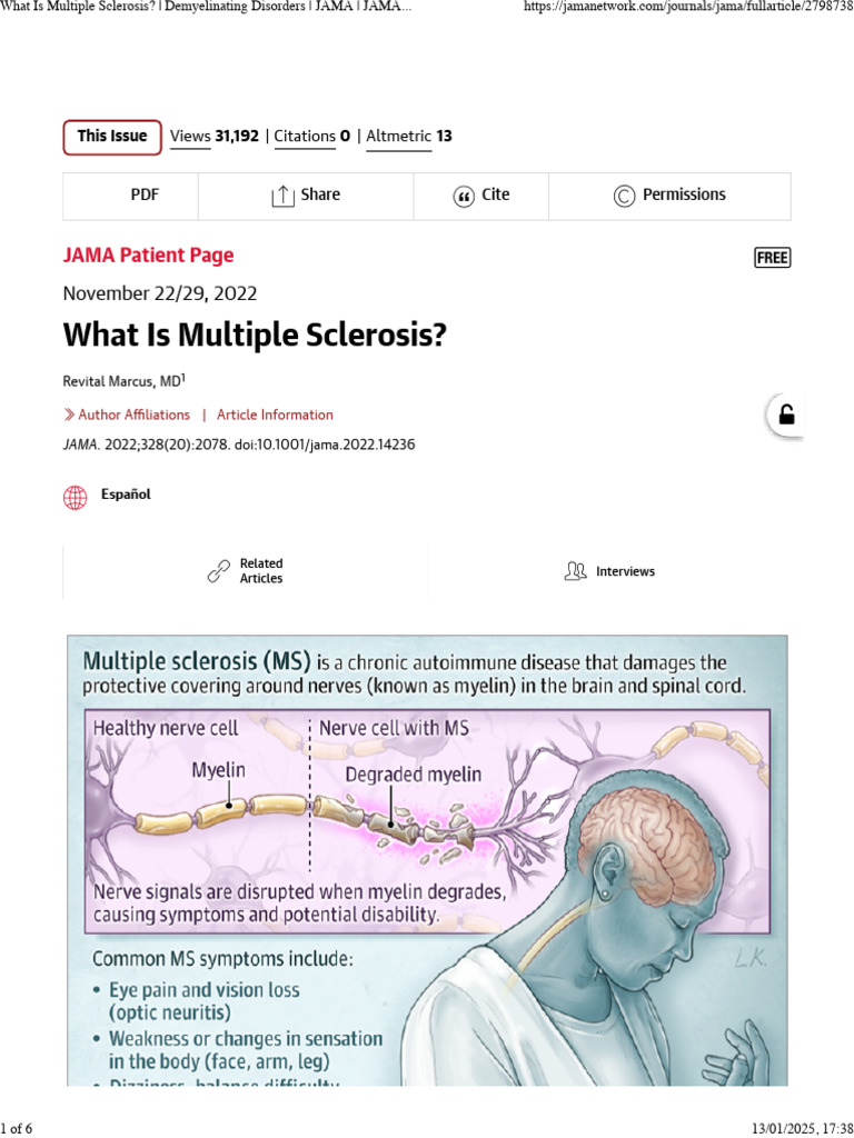 What Is Multiple Sclerosis - Demyelinating Disorders - JAMA - JAMA ...