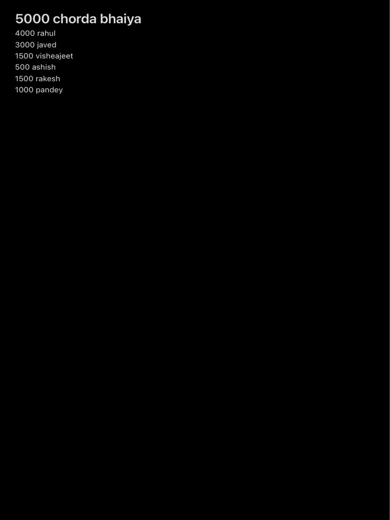 5000 Chorda Bhaiya | PDF