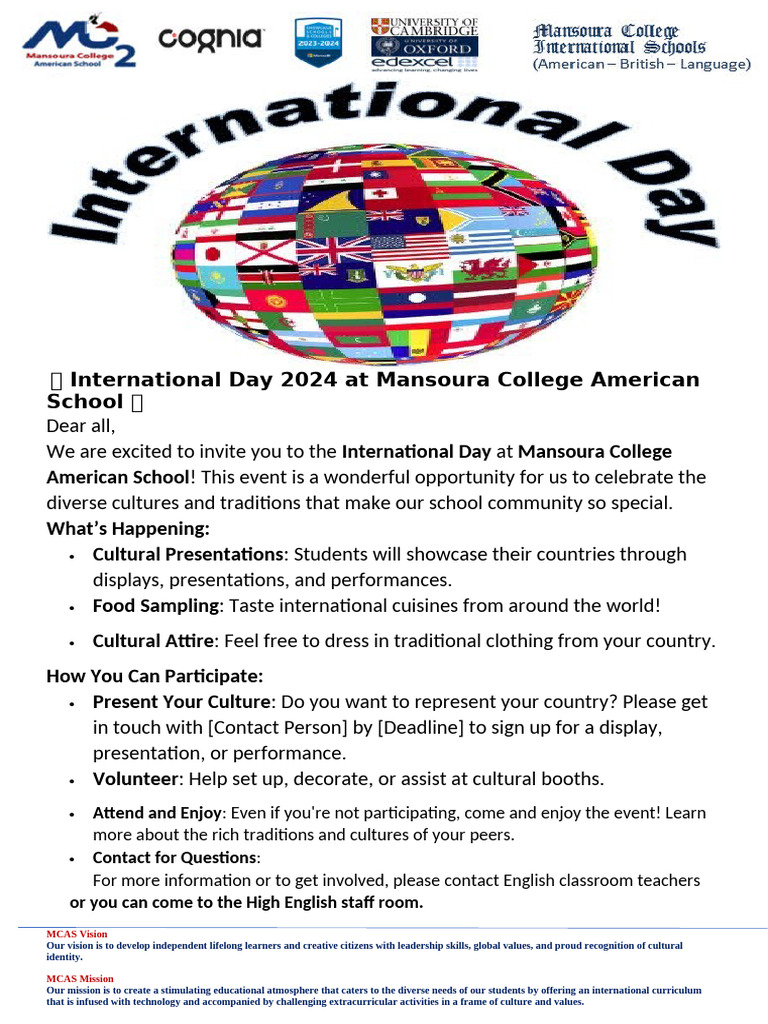 International Day Activity | PDF