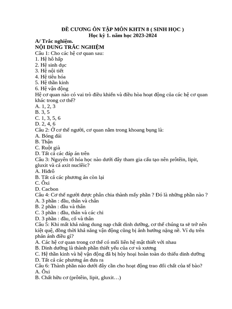 C - NG KHTN 8 2 | PDF