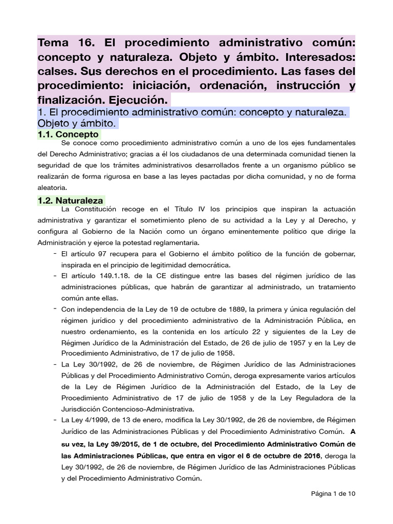 Común. Tema 16 | PDF | Derechos | Justicia